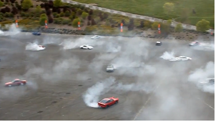 75 cars break Donut World Record at Infineon Raceway | Torque News